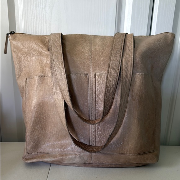 latico | Bags | Latico Tan Leather Tote Bag With Spacious Design | Poshmark